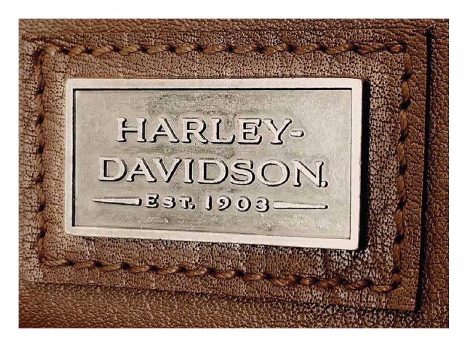 Harley-Davidson Women's Western Tan Buffalo Leather Satchel Purse - Brown