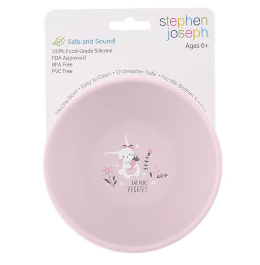Stephen Joseph, Silicone Baby Bowls, Suction Bowl, Stay Put Suction Bowl, First Stage Self Feeding, Bunny