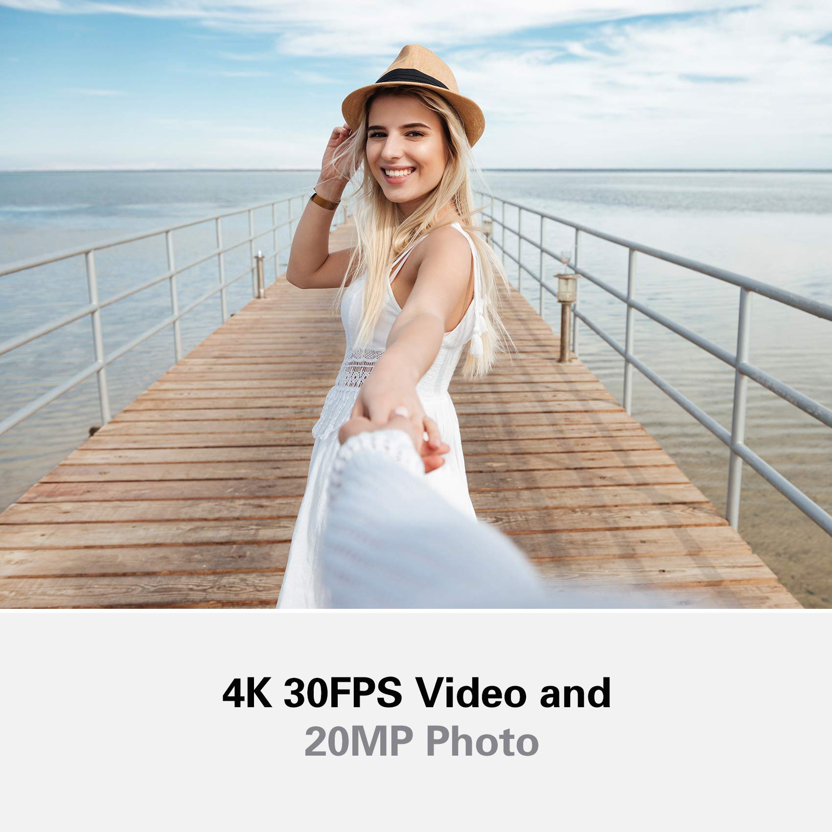 AKASO Keychain Body Action Camera 4K30FPS 20MP with EIS 2.0 and 60min Video Recording Slow Motion Time Lapse Hands-Free Mini Vlogging Camera On-The-Go