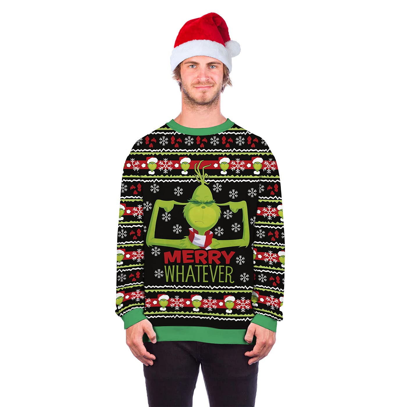 ALBIZIA Women's Unisex's Christmas Top Crew Neck Ugly Christmas Pullover Sweatshirt S/M 134