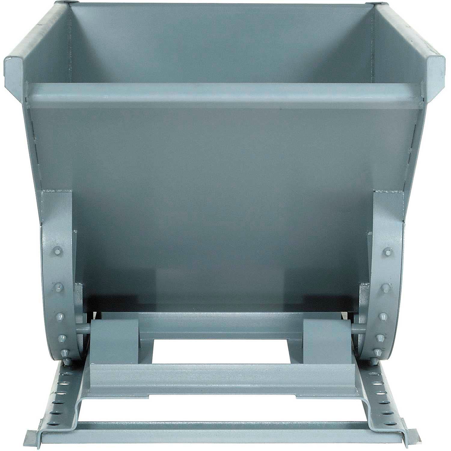 Global Industrial 1 Cu Yd Gray Heavy Duty Self Dumping Forklift Hopper