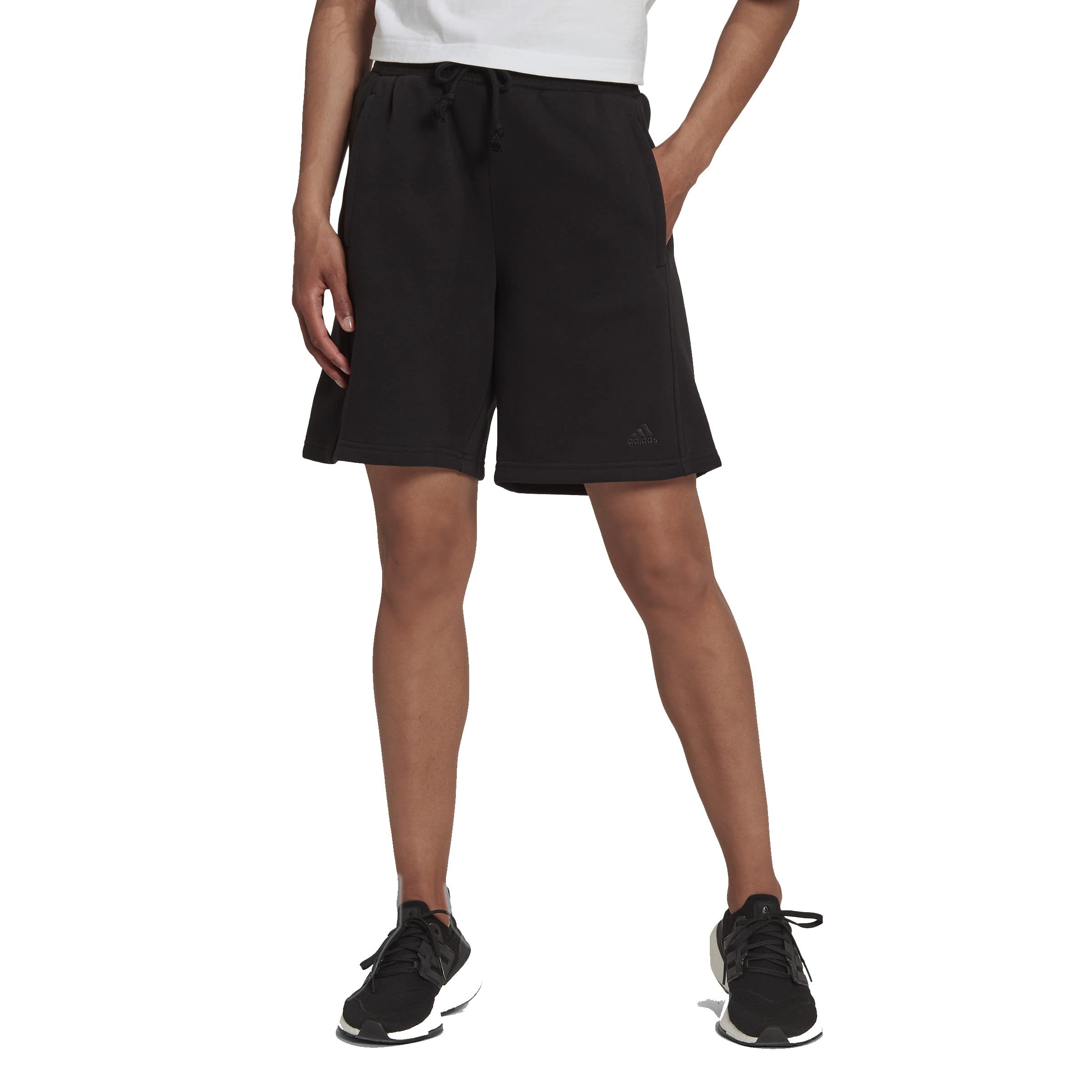 adidas Women's All SZN Fleece Shorts, Black, X-Large