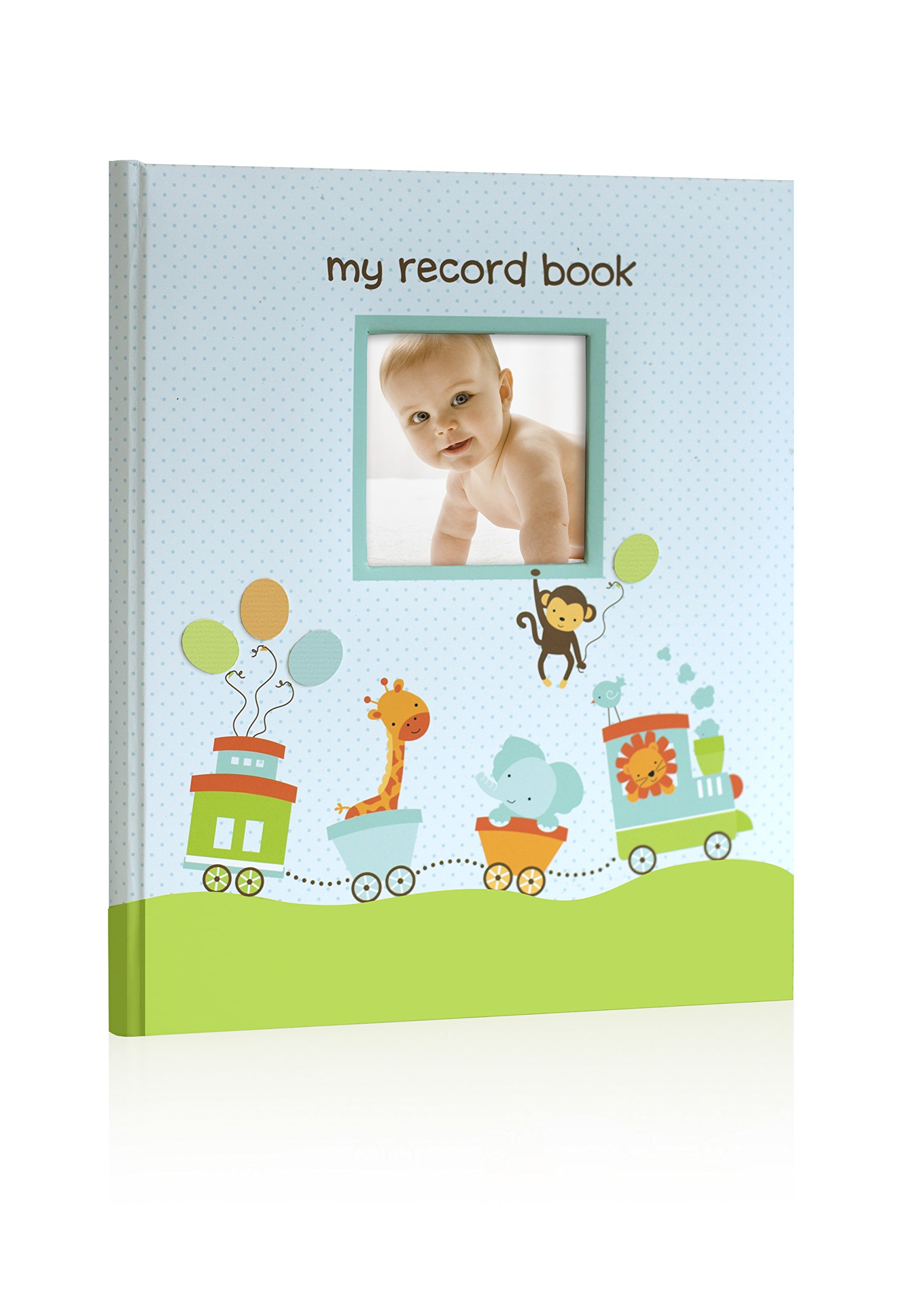 Pearhead Lil Peach Train Photo Brag Book, Baby Keepsake Album, 1 Pack, 12" x 12"