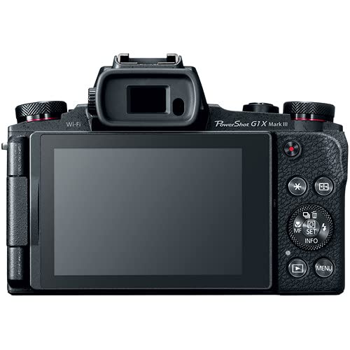 Canon PowerShot G1 X Mark III Digital Camera (2208C001) + 64GB Memory Card + NB13L Battery + Corel Photo Software + Charger + Card Reader + Deluxe Soft Bag + Flex Tripod + More (Renewed)