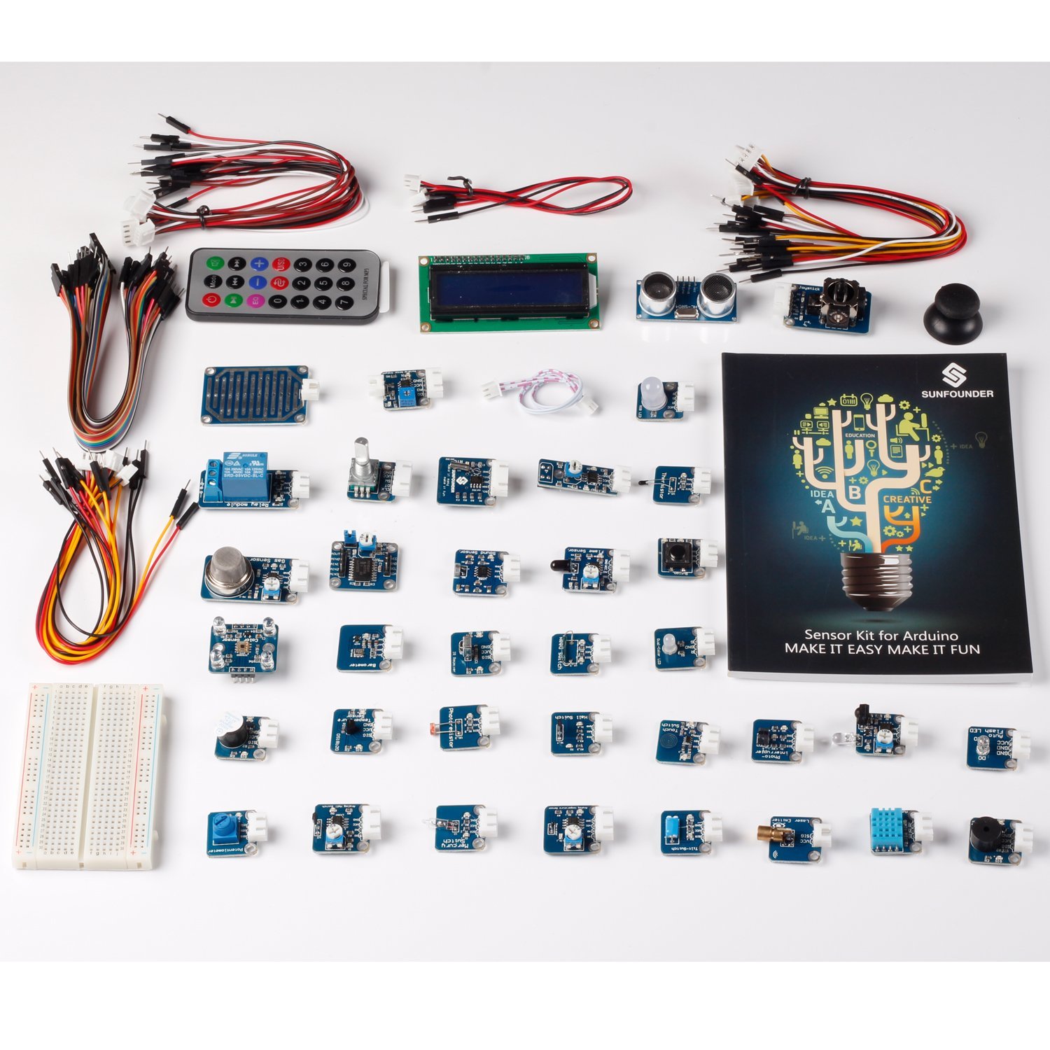 SunFounder Ultimate Sensor Kit Compatible with Arduino R3 Mega2560 Mega328 Nano - Including 98 Page Instructions Book