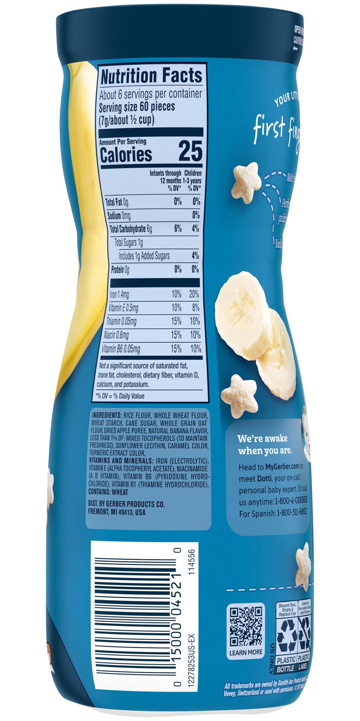 Gerber Graduates Puffs Banana , 1.48 oz