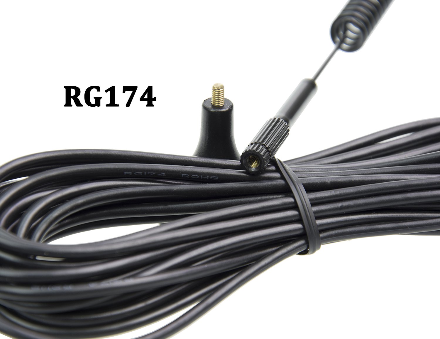 TS9 Connector Antenna 7DBi High Gain 4G LTE CPRS GSM 3G 2.4G WCDMA Omni Directional Antenna with Magnetic Stand Base 5m RG174 Extension Cable for WiFi Router Mobile Broadband Outdoor Signal Booster