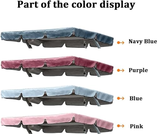 BTURYT Swing Chair Canopy Replacement 2/3 Seater Patio Swing Cover Waterproof UV Resistant Swing Canopy Cover for Garden Outdoor Patio