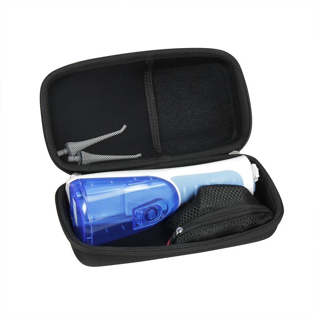 Hermitshell Hard Travel Case for Waterpik Waterflosser Cordless Plus Professional Water Flosser Nano Sonic Toothbrush WP450 WP-440(Black)