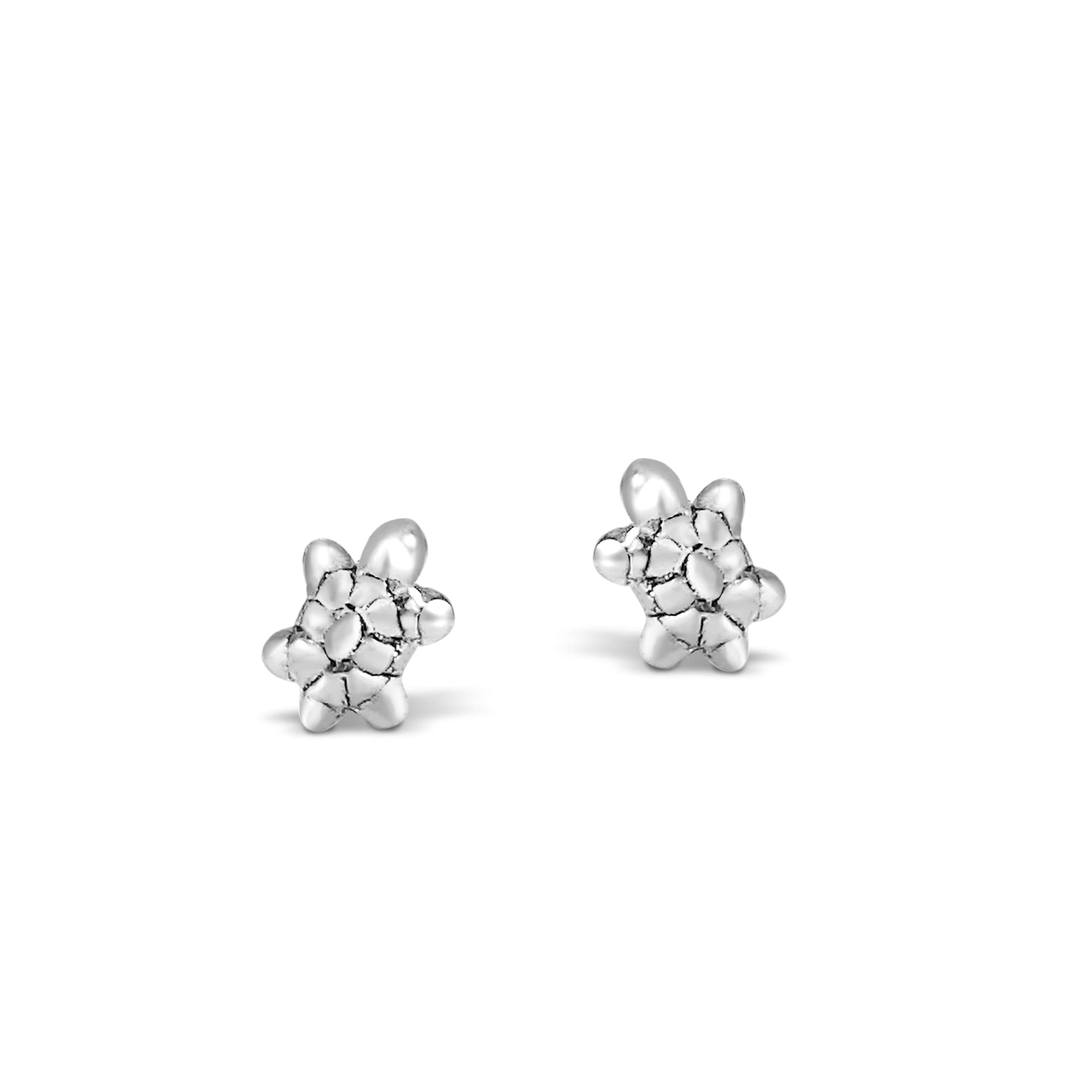 AeraVida 22G A Pair of Adorable Turtles Sterling Silver Nose Ring | Classic Sterling Silver Stud Nose Ring for women | Animal Stud Nose Ring | Chic Stud Nose Ring