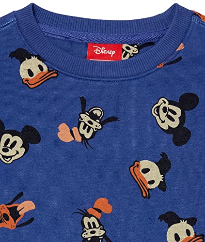 Amazon Essentials Disney | Marvel | Star Wars Toddler Boys' Fleece Pullover Crew Sweatshirts, Mickey and Friends, 4T