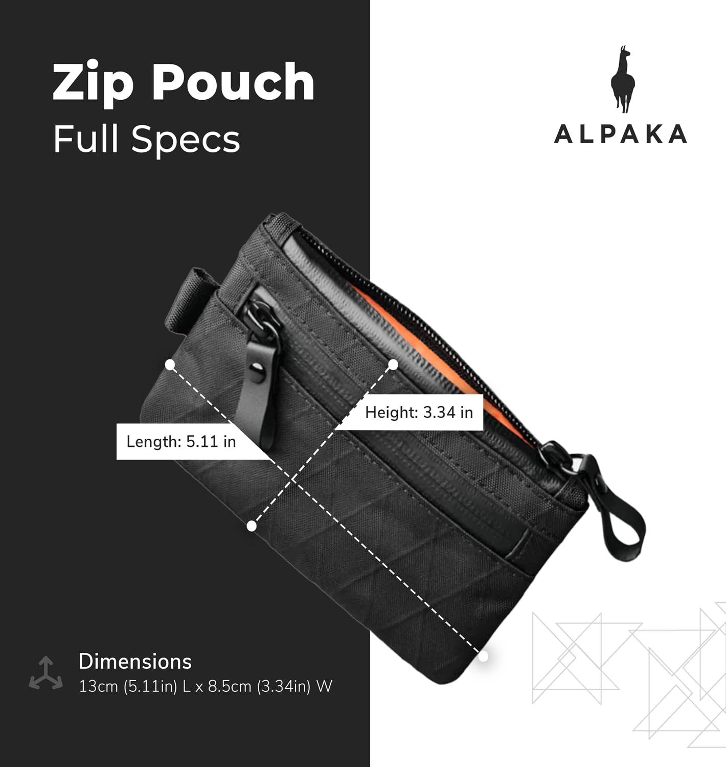 ALPAKA Zip Pouch - Black RFID-Blocking Cash and Card Wallet - Made With Carbon Neutral And Weatherproof Fabrics