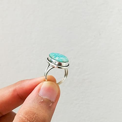Amazonite Oval Shape Gemstones Gemstone Rings/Handmade Silver Ring/Proposal Stone Ring/Statement Rings/Birth Gemstone/Wedding Ring Size 5 us to 12 us -1348 (5.5)