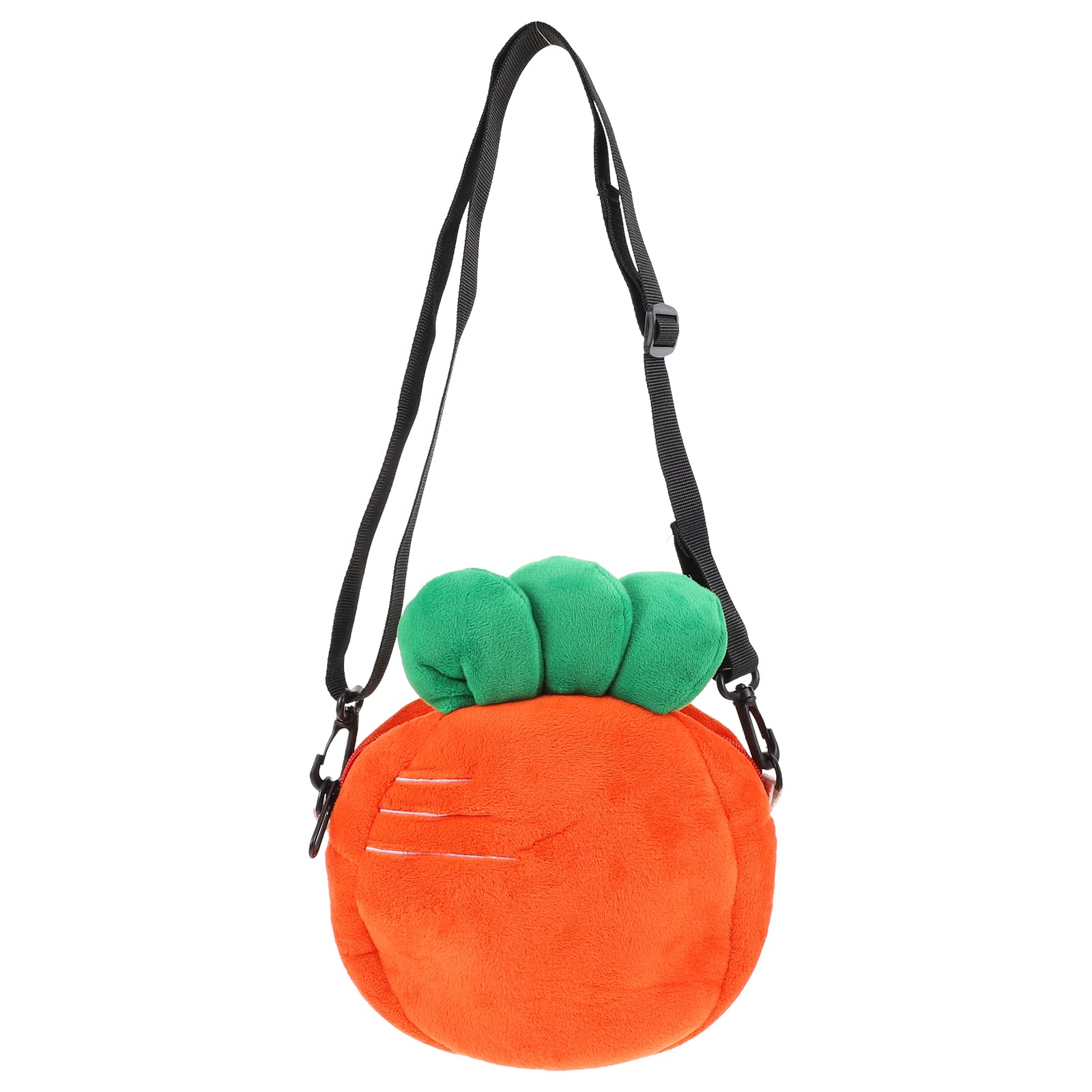 Carrot Plush Bag Chic Girls Shoulder Pouch Decorative Mobile Phone Keys Bag Cute Portable Daily Bag