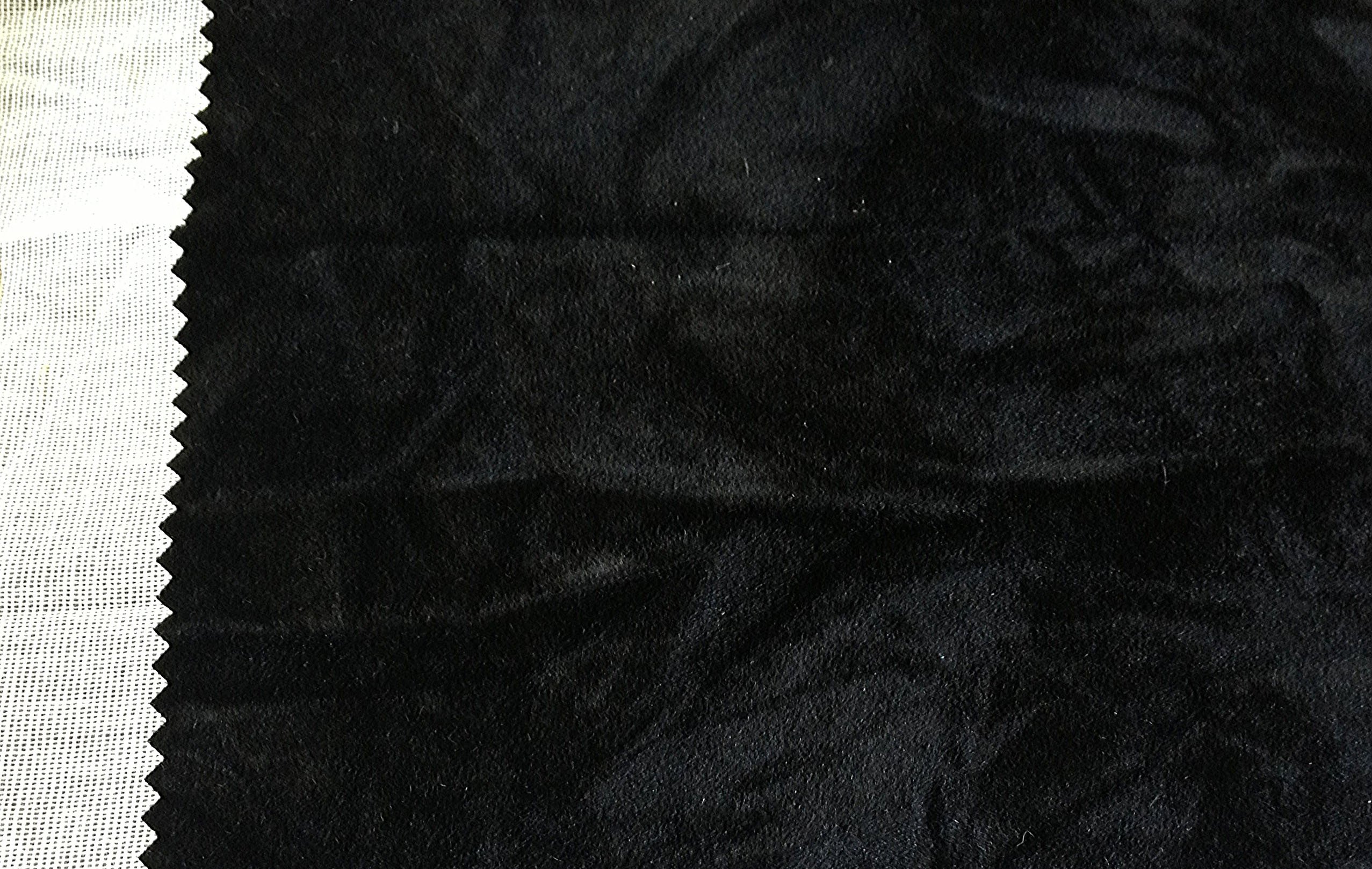 Crushed Upholstery Velvet Black 60 Inch by The Yard (F.E.