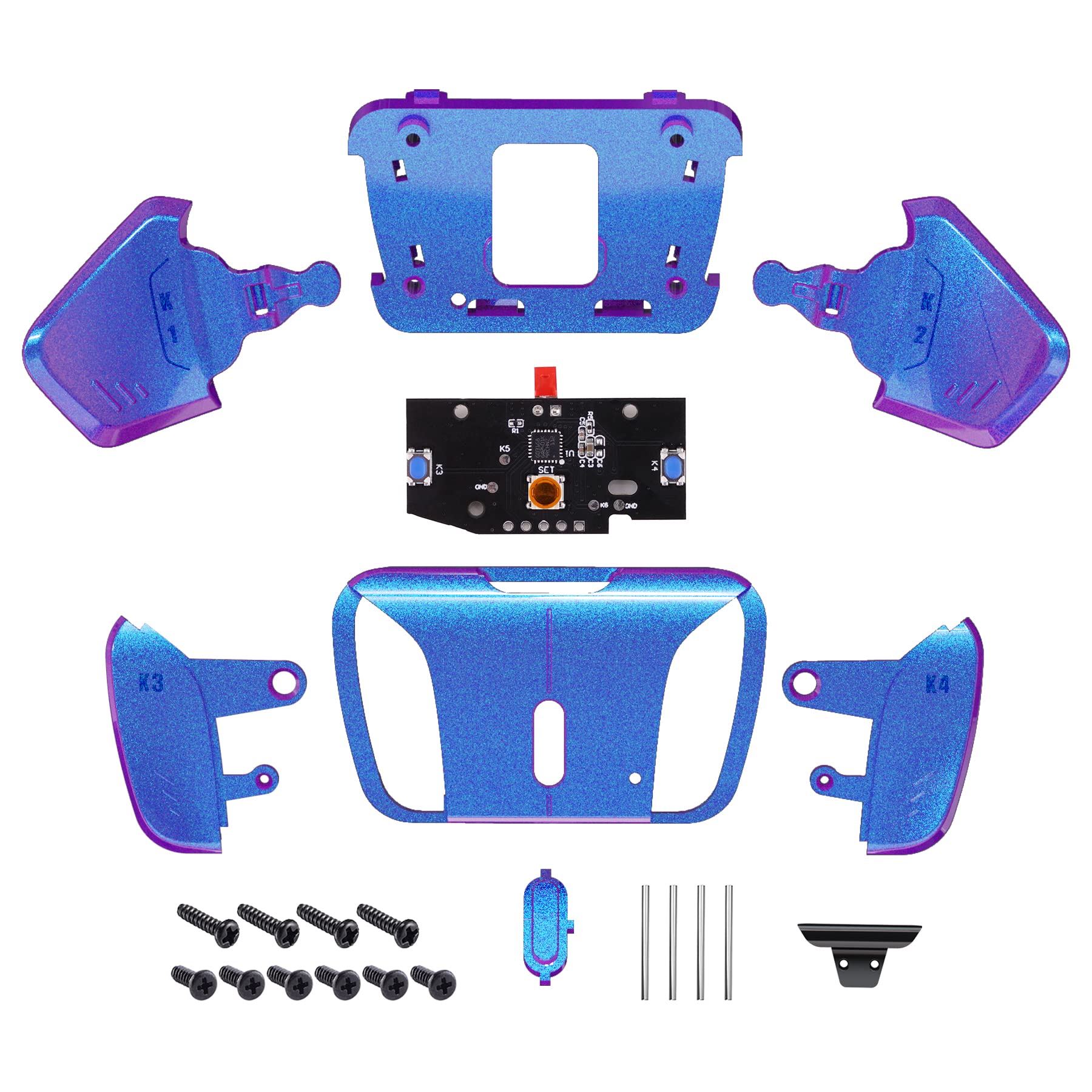 Turn RISE to RISE4 Kit β Redesigned Chameleon Purple Blue K1 K2 K3 K4 Back Buttons & Remap PCB Board for PS5 Controller eXtremeRate RISE & RISE4 Remap kit - Controller & Other Accessories NOT Included
