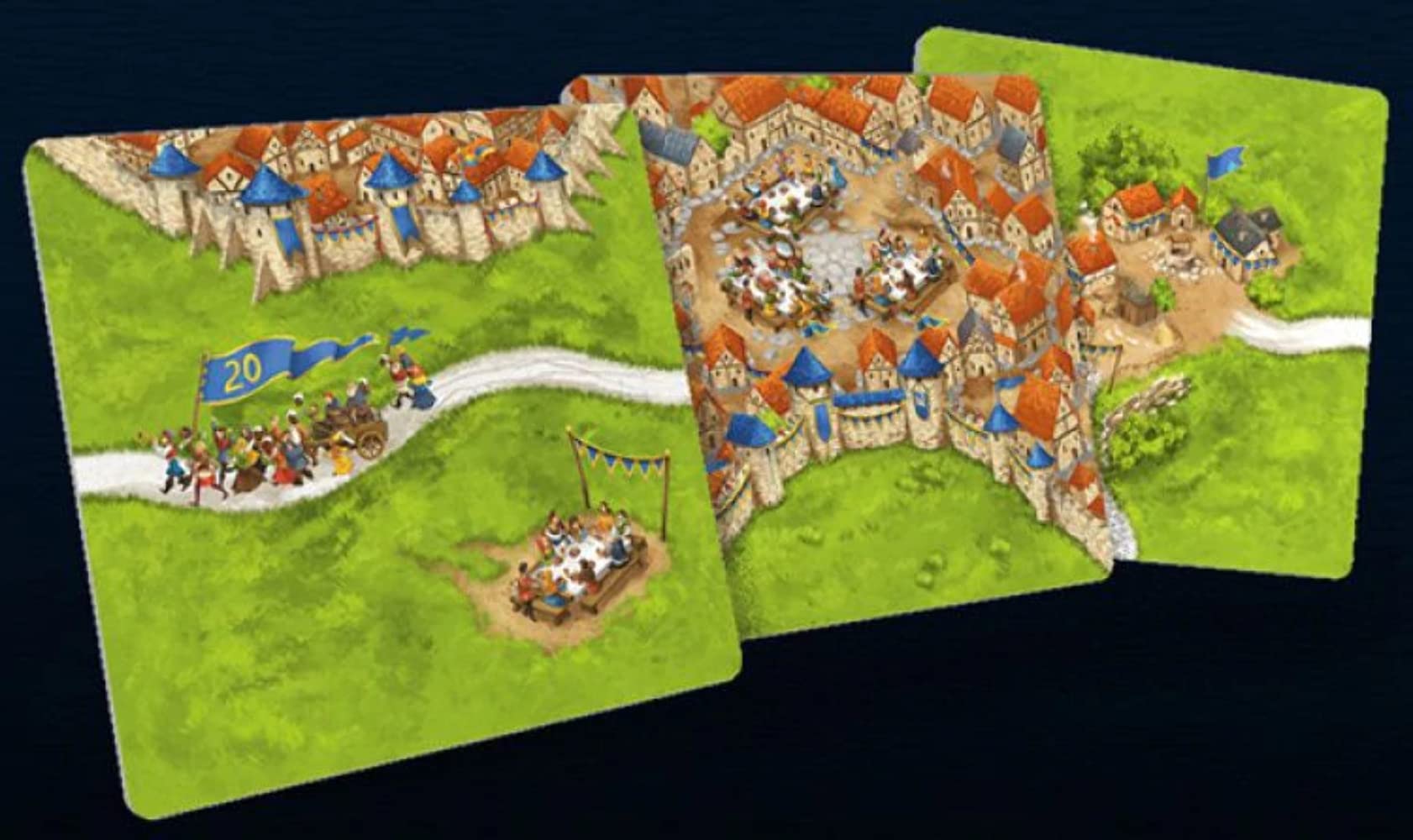 Carcassonne 20th Anniversary Edition - Upgraded Visuals and Gameplay, Strategy Board Game for Ages 7+, 2-5 Players