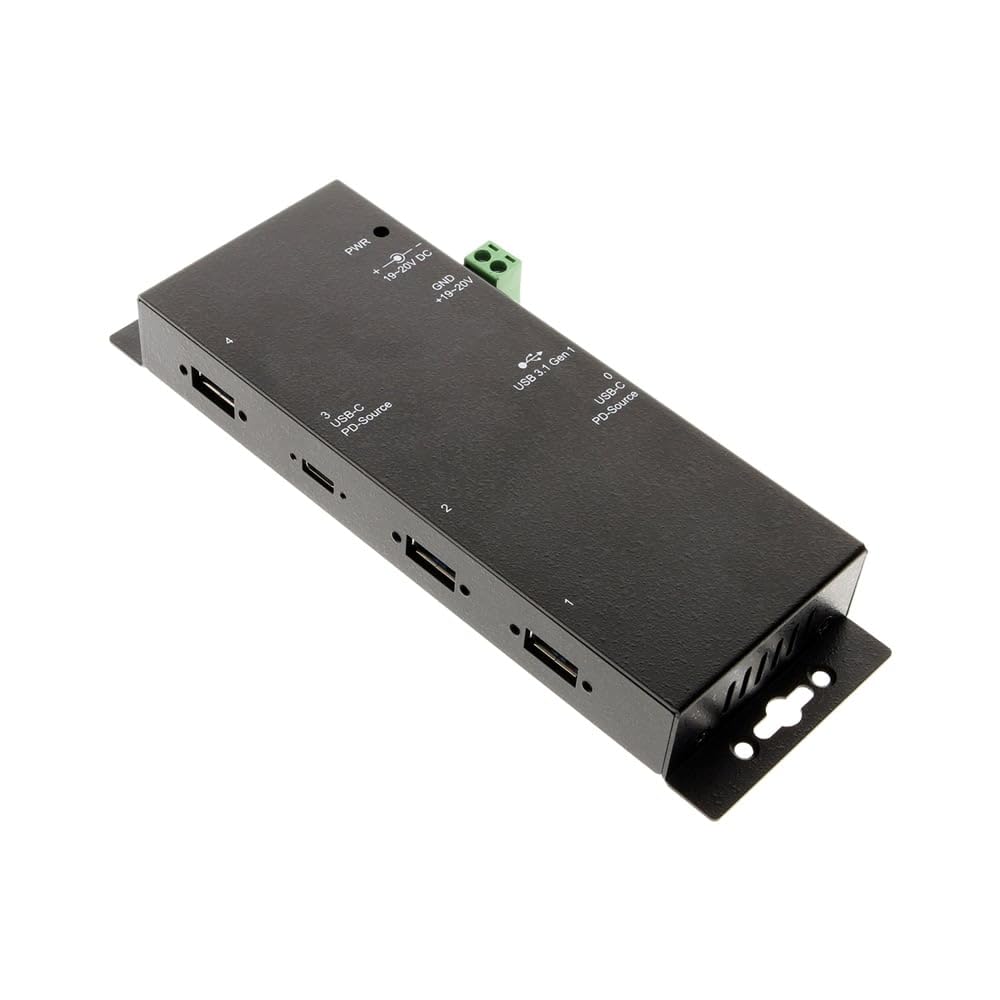 USB-C 4-Port Hub w/Power Delivery & 15KV ESD Surge Protection USB 3.2 Gen1