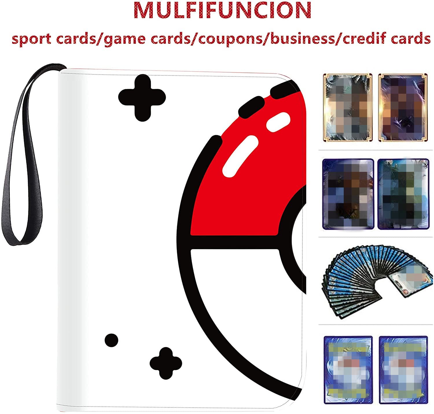 Card Binder Holder,Carrying Case Binder, Holds Up to 900 Cards - Trading Cards Collectors Album with 50 Premium 9-Pocket Pages