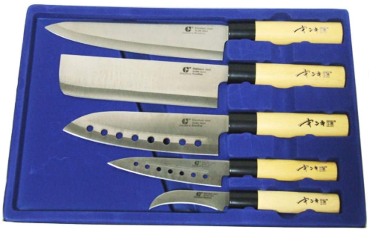 Goldsun Stainless Steel Acier Inox Rostfrei 5 Piece Sashimi Asain Knives