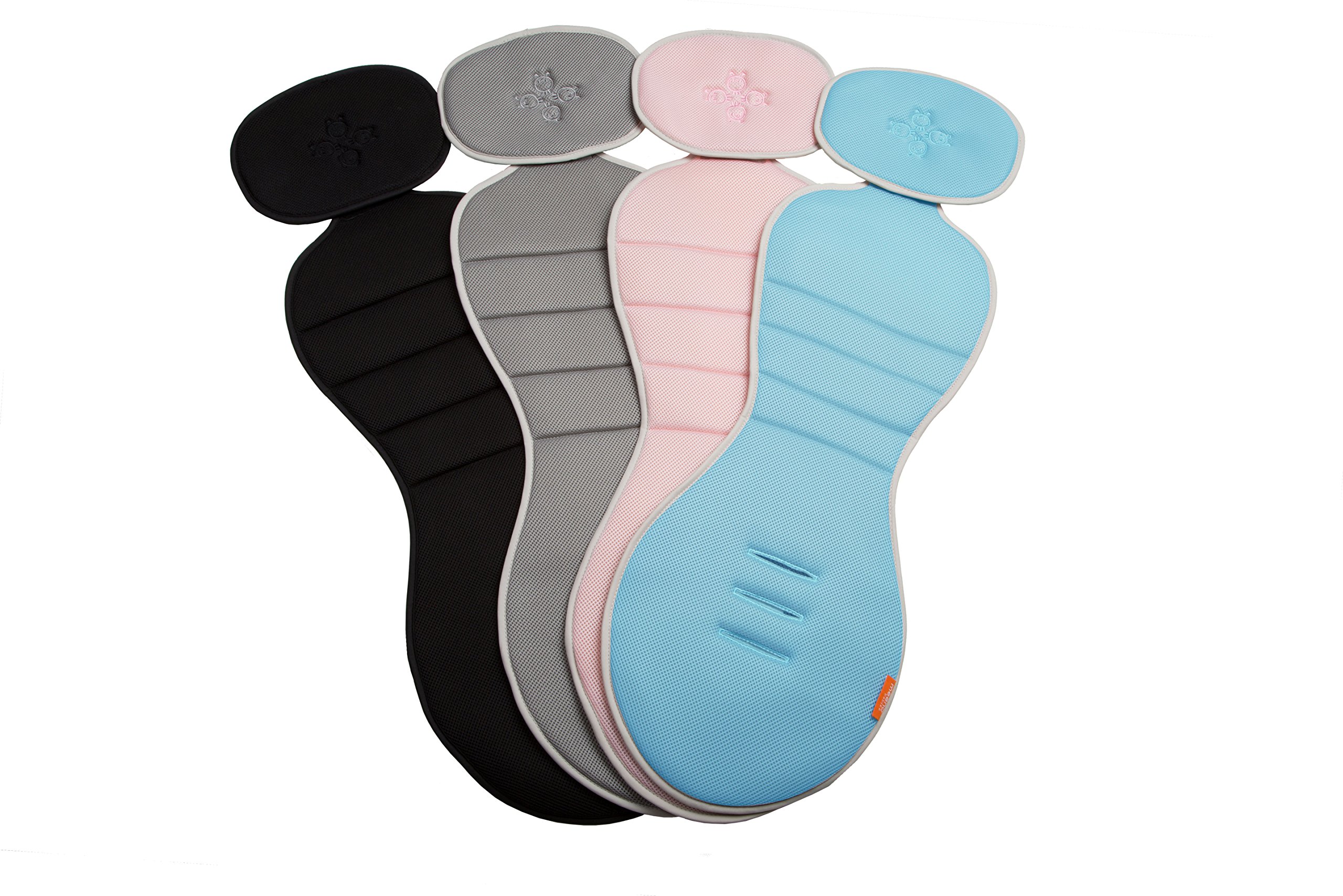 Meeno Child Cool Mee Anti Slip Heavy Duty Absorbent Protector Cooling Universal Leak Proof Car Seat Liner for Children 1 – 4 Years Old, Silver, 11.25" W x 33.75" L