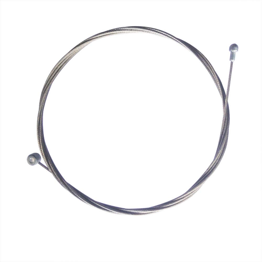Albedel 2 pcs 2m Long Universal Bicycle Bike Replaceable Brake Inner Wire Cable for Mountain Bike Road Bike MTB + 2 PCs Black Alloy Cable Cap End Tip Crimp