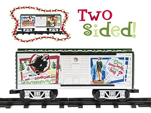 Lionel Battery-Operated Elf Toy Train Set with Locomotive, Train Cars, Track & Remote with Authentic Train Sounds, & Lights for Kids 4+