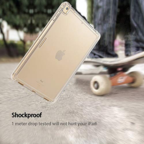 valkit iPad Pro 12.9 Case 2017/2015 (Old Model,1st & 2nd Gen) - iPad Pro 12.9 Inch Cover Smart Folio Stand Protective Translucent Frosted Back Cases with Auto Wake/Sleep, Rose Gold