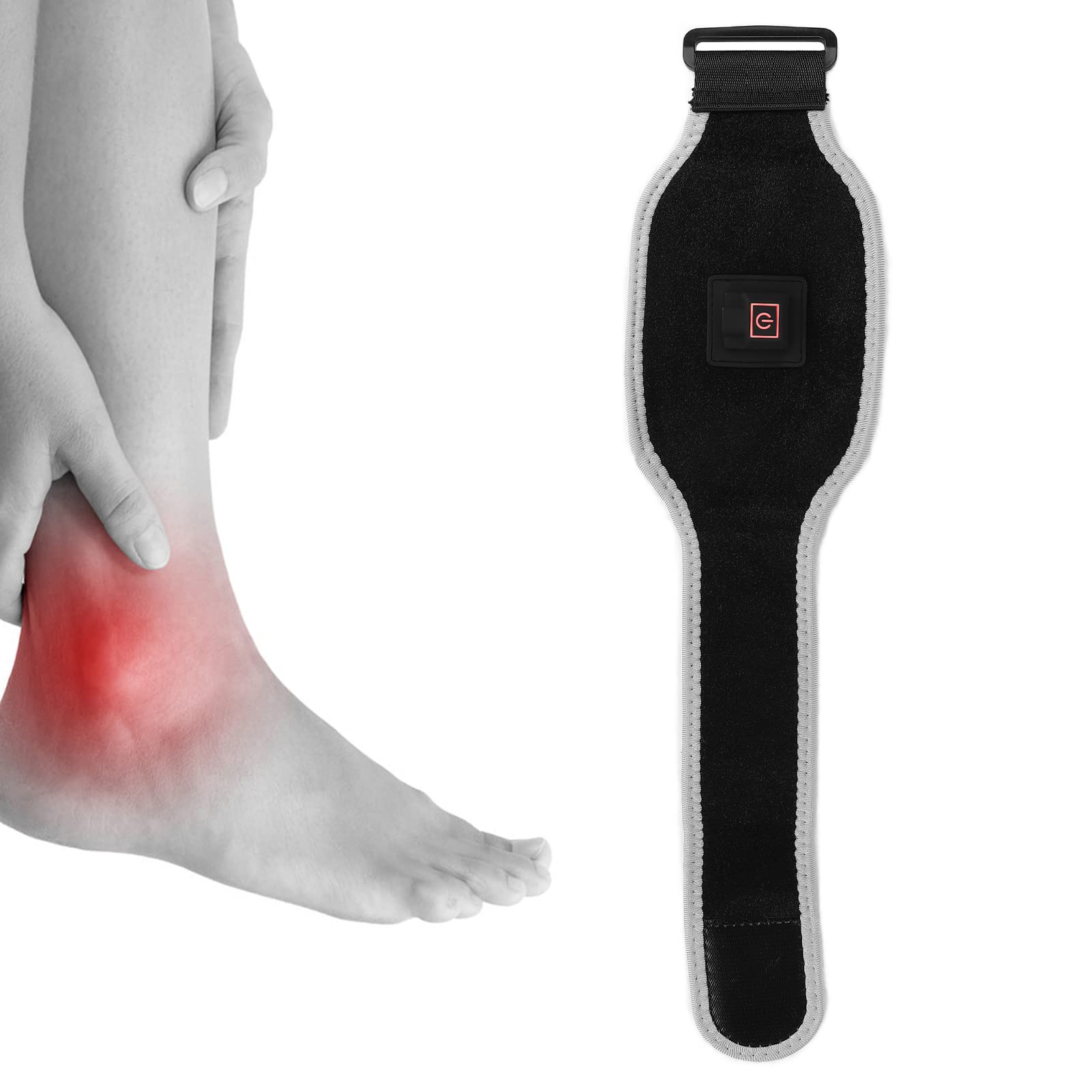 Ankle Support Brace, Heated Ankle Brace with 3 Gears Temperature, USB Charging Electric Ankle Wrap for Ankle Discomfort Relief, Ankle Warmers for Injury