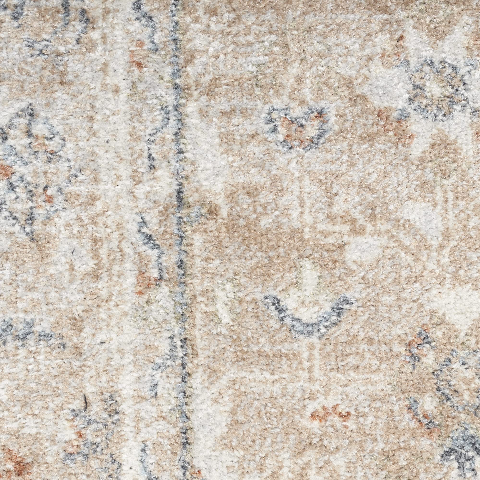 Nourison Astra Machine Washable Bohemian Sage Multi 5'3" x 7' Area -Rug, Easy -Cleaning, Non Shedding, Bed Room, Living Room, Dining Room, Kitchen (5x7)