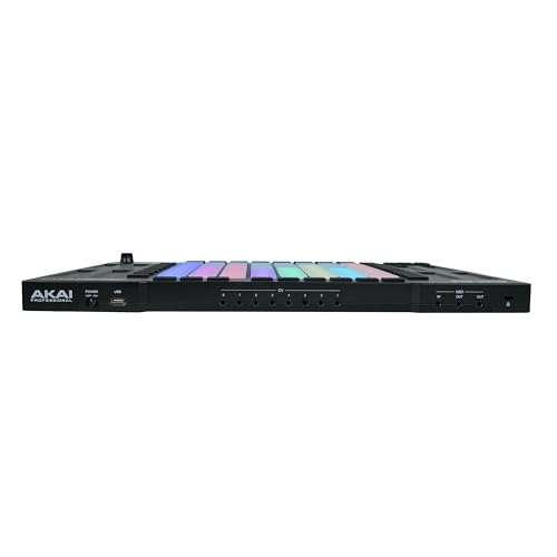AKAI Professional APC64 Ableton MIDI Controller with 8 Touch Strips, Step Sequencer, 64 RGB Velocity-Sensitive Pads, CV Gates, MIDI In & Out, USB-C