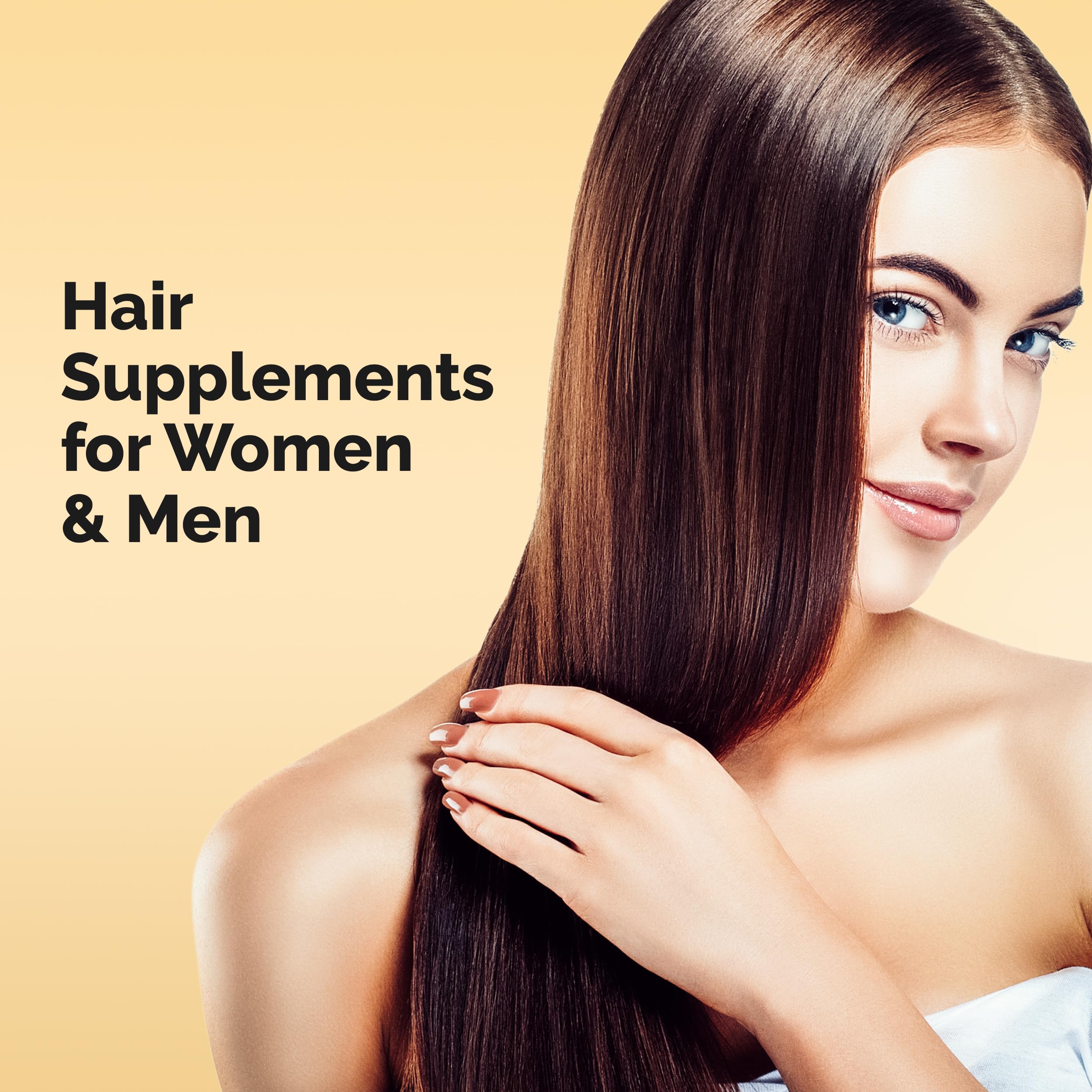 Ultrax Labs Hair Growth Supplements with Solubilized Keratin for Visibly Thicker and Stronger Hair, 23 Hair Vitamins, Science Backed Hair Growth Product - 1 Month Supply