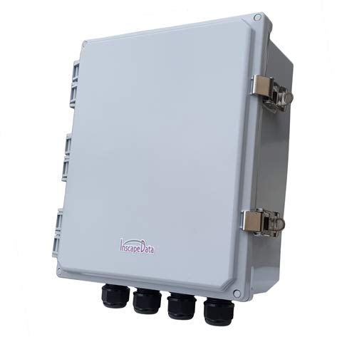 Inscape Data IP68 Outdoor PoE Switch, LPS1800AT-T1, 10-Port 10/100Mbps Unmanaged, 2X Combo Gigabit SFP Fiber/RJ45 Uplink, IEEE 802.3af/at, 240W