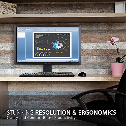 ViewSonic VG2249 22 Inch 1080p Ergonomic LED Monitor with HDMI DisplayPort and DaisyChain for Home and Office, blue