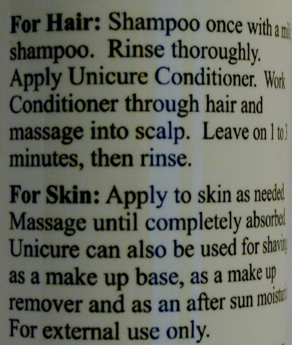 Unicure Hair and Skin Conditioner 12oz (4 Pack)