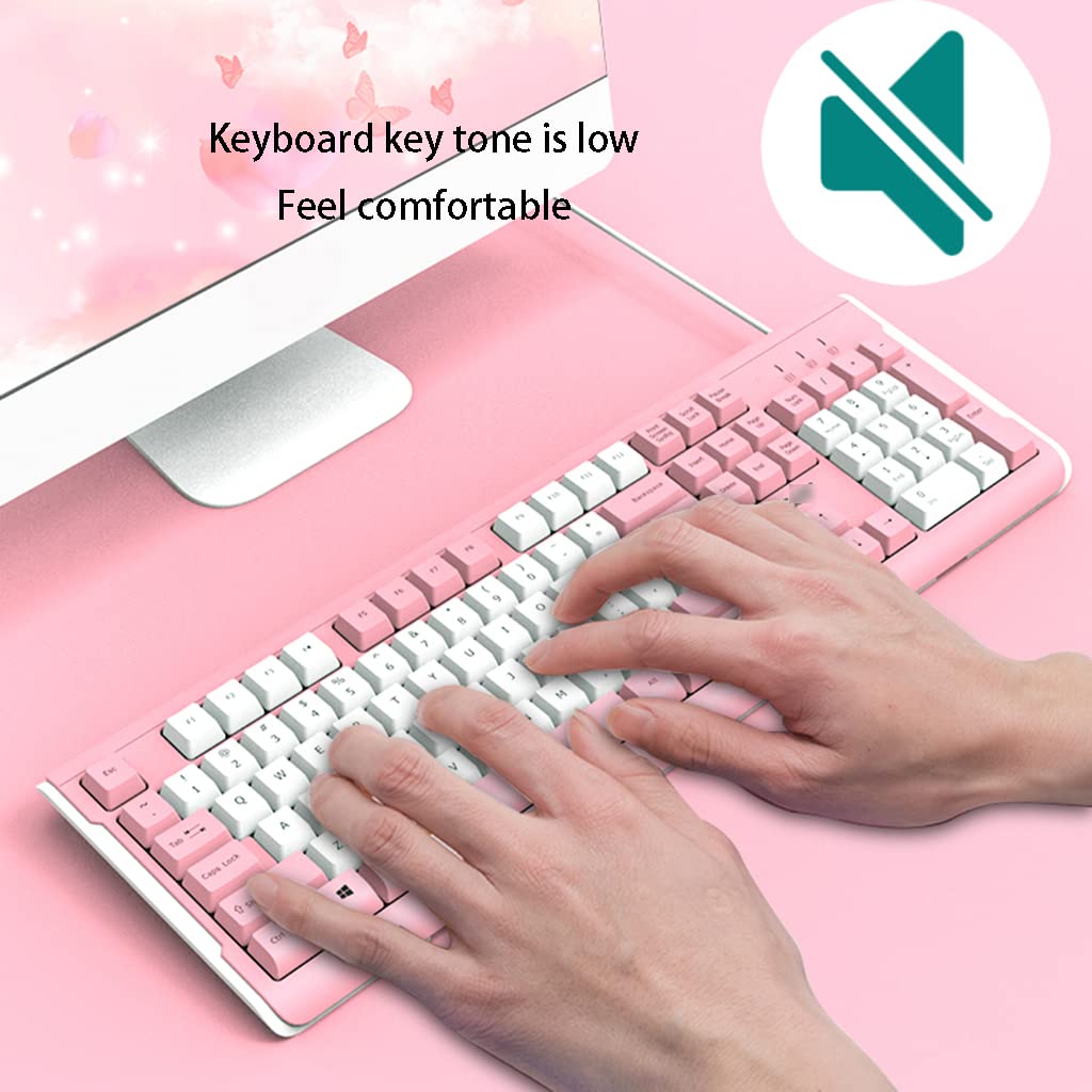 BBFQL Keyboard and Mouse Set Wired Keyboard Silent Keyboard Ergonomic Keyboard Gaming Keyboard and Mouse Set