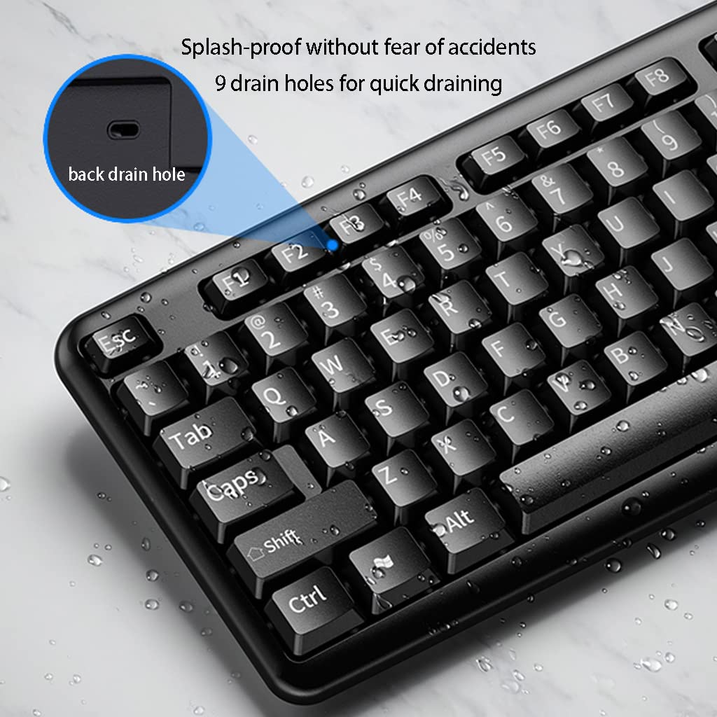 BBFQL Mechanical Keyboard Keyboard and Mouse Set Wired Gaming Keyboard Silent Keyboard USB Keyboard