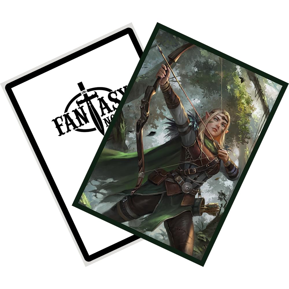 Fantasy North - Lance Vaal - Dragon Knight (Endragos) - 100 TCG Trading Card Sleeves - Fits Magic MTG Commander Pokemon and Other Card Games - Playing Card Sleeves