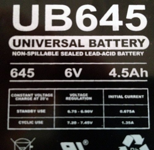 Universal Power Group 6V 4.5AH General 00648 Sealed Non-Spillable Emergency Light Battery Wka6-5F - 4 Pack