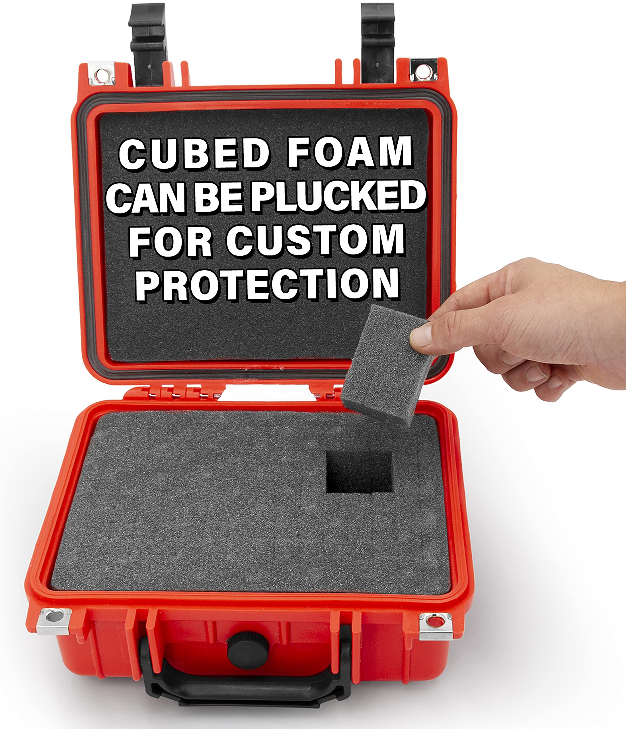 CASEMATIX Graded Card Storage Box Compatible with 22 BGS 35 One Touch 29 PSA Graded Sports Cards, Top Loaders, Waterproof Graded Card Case with Customizable Card Case Foam and Padlock