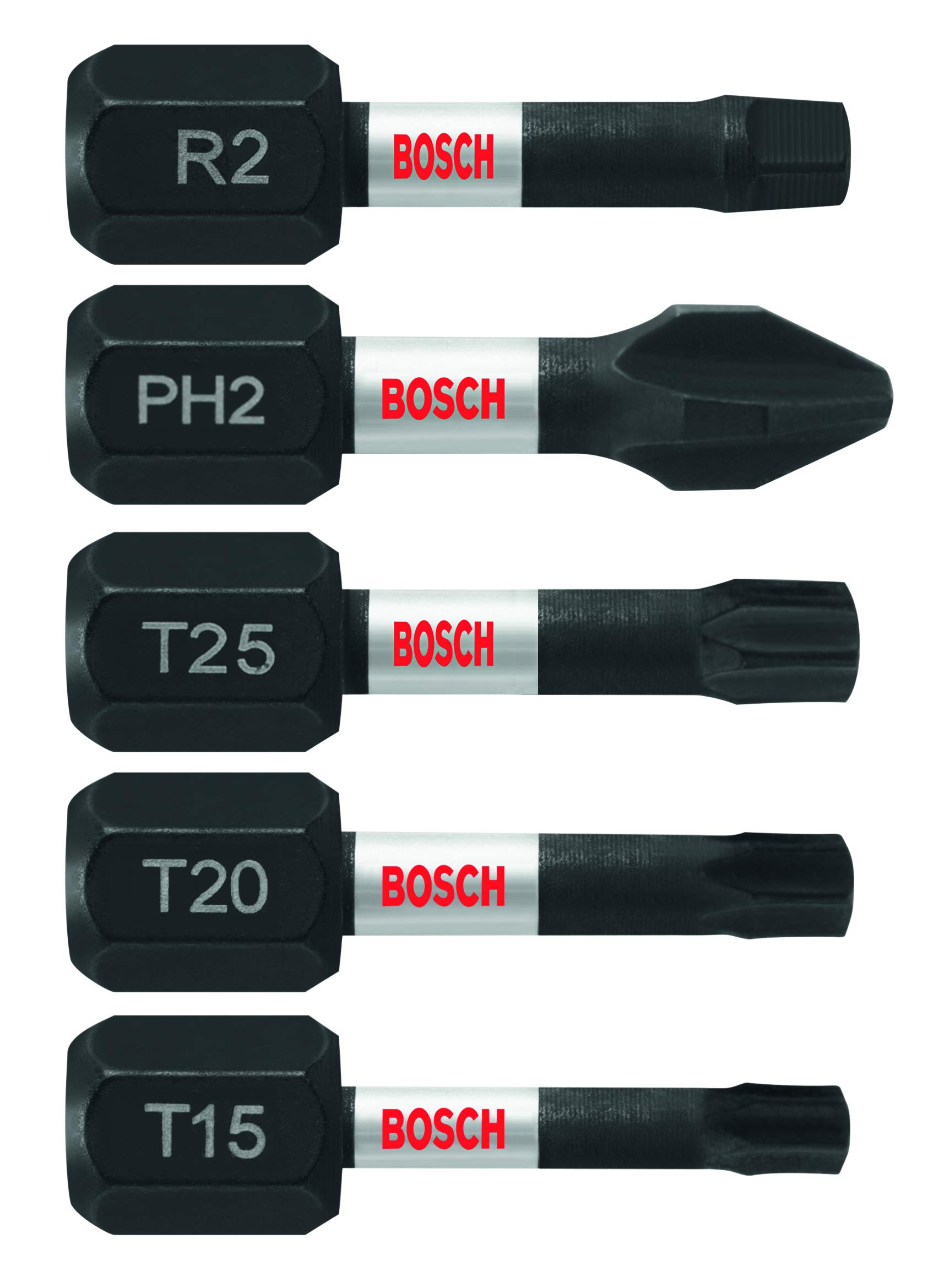 Bosch ITV105 5 pc. Impact Toughβ’ 1 In. Screwdriving Bit Set