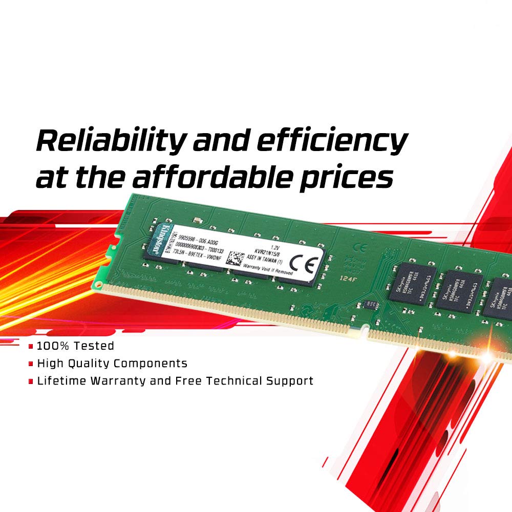 Kingston Technology KVR26N19D8/16 ValueRAM - DDR4-16 GB - DIMM 288-pin - 2666 MHz / PC4-21300 - CL19-1.2 V - unbuffered - Non-ECC