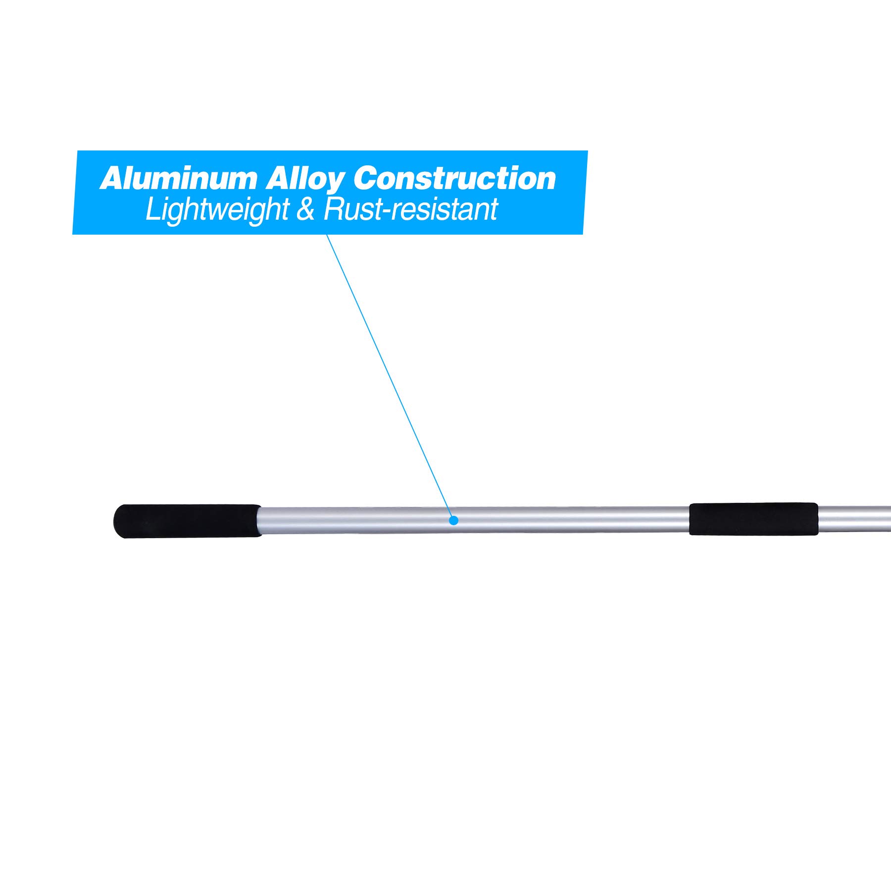 Lineslife 12ft Extension Pole for High Ceilings, Lightweight Durable Aluminum Alloy Telescopic Pole for Window Cleaning Paint Roller (Pole Only)