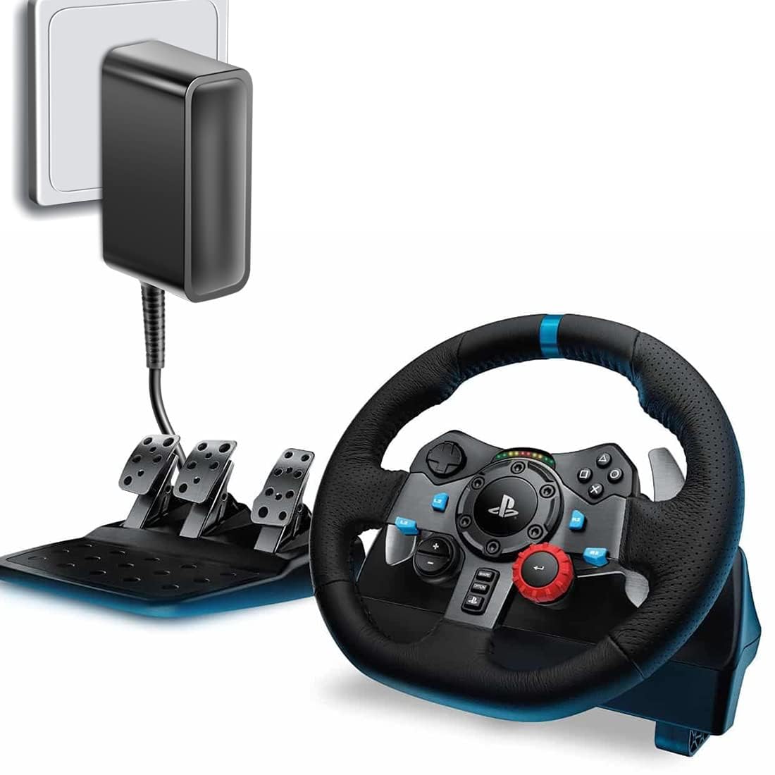 CASIMY 24V Power Cord Adapter Compatible with Logitech G920 G29 G27 G25 G923 G940 Driving Force Racing Wheel APD DA-42H24 AD10110LF Microsoft Xbox 360 Dymo 4XL Denon Soundbar Speaker Fujitsu Scanner