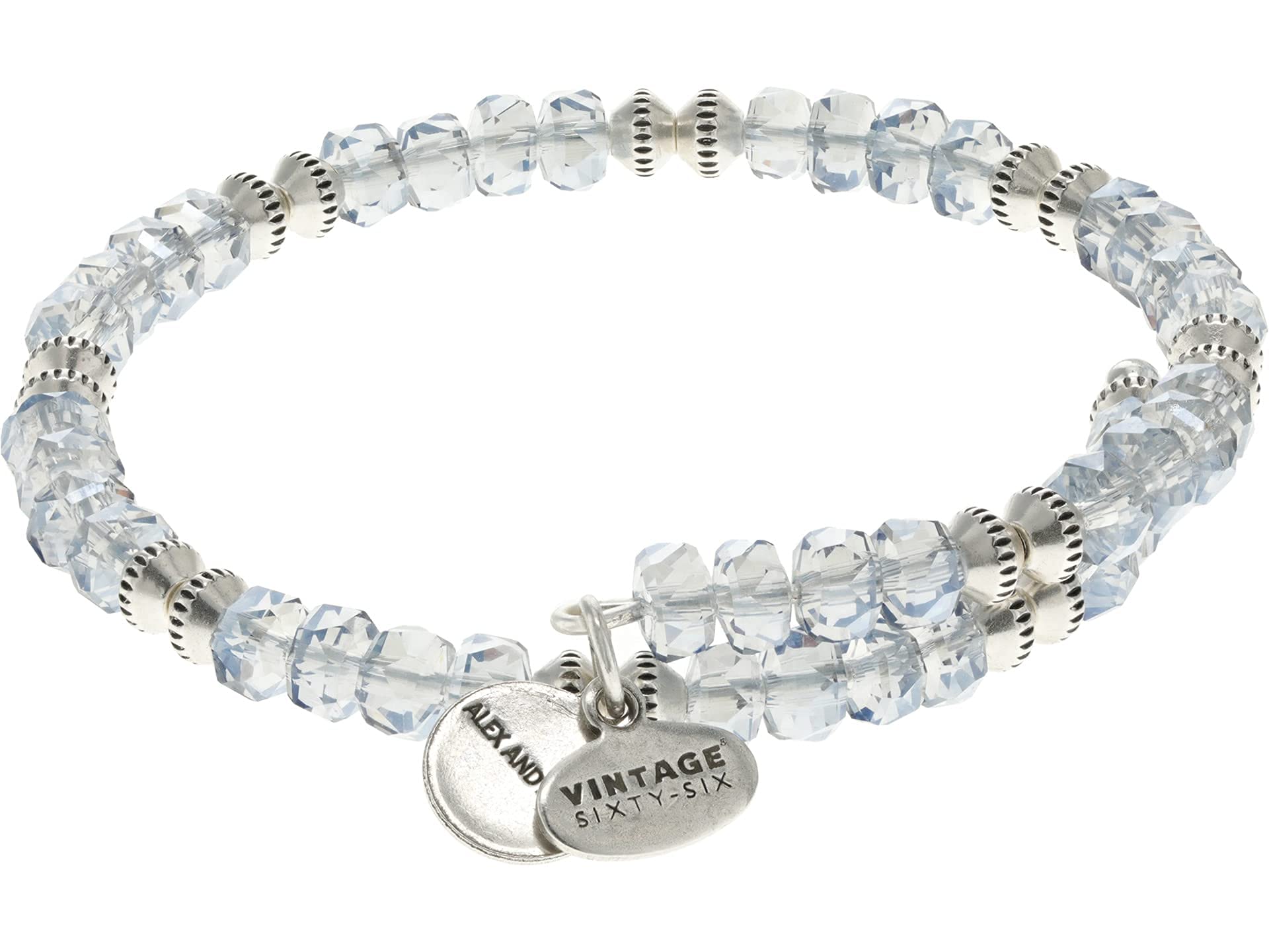 Alex and Ani Dazzle Wrap Bracelet Rafaelian Silver 1 One Size