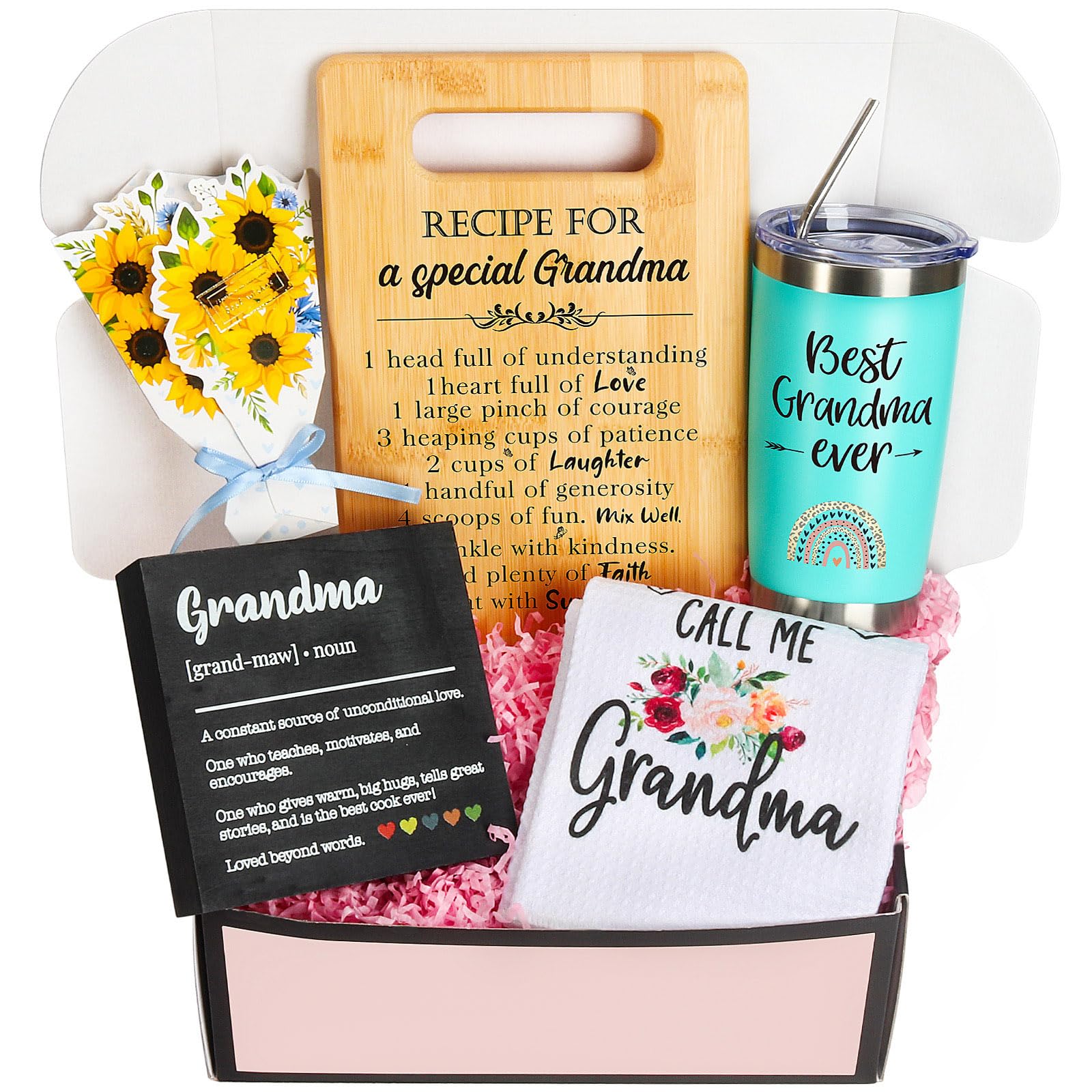 BuiltFit Grandma Gifts Birthday Gift for Grandma from Granddaughter - Birthday Gifts Box for Grandmother from Grandchildren Grandson, Christmas Mothers Day Gifts Set for Great Grandma Nana