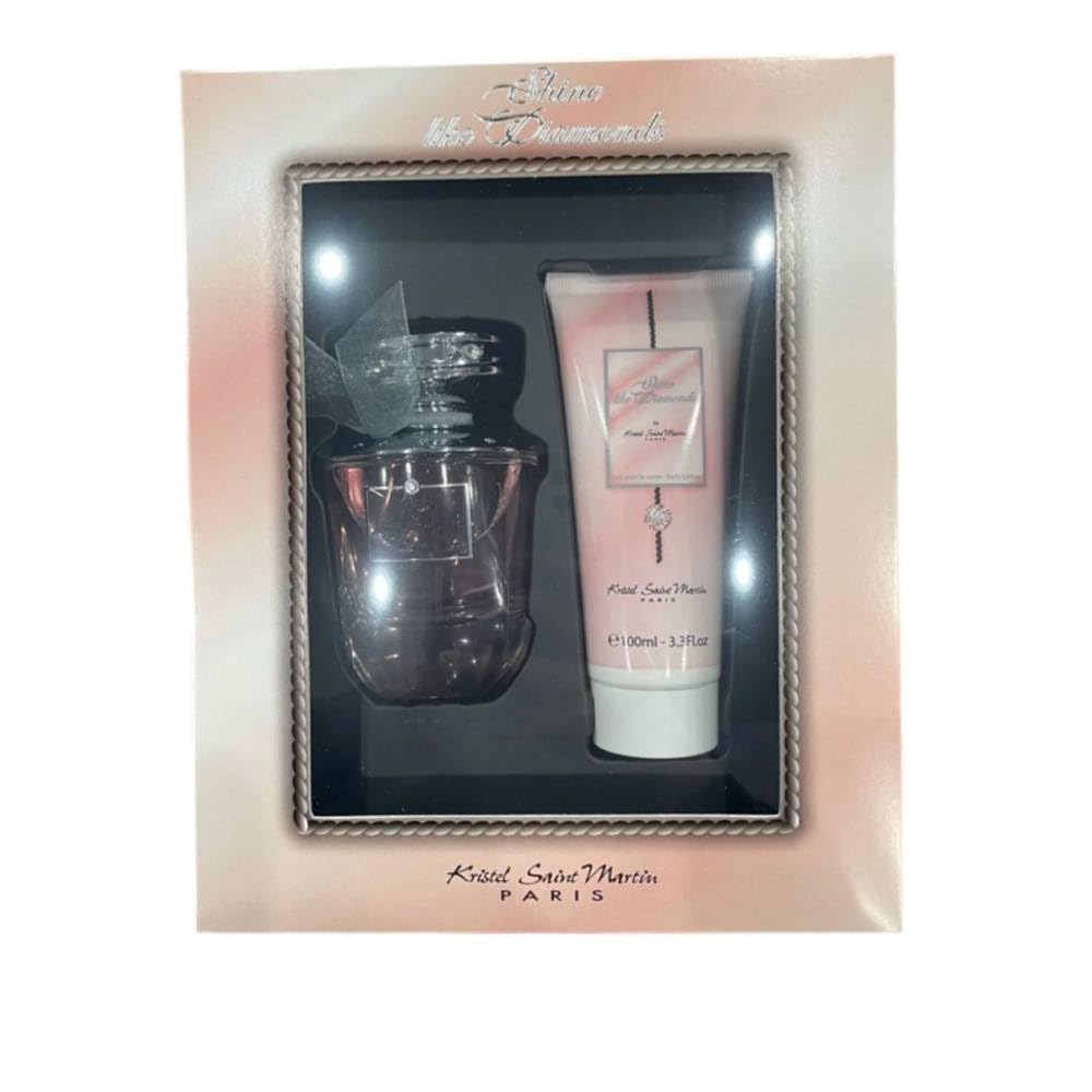 Kristel Saint Martin Shine Like Diamonds Perfume FOR WOMEN Gift Set 100 Ml. / 3.3 Fl.oz. Eau De Parfum Spray & Deodorant Spray 150 ml. / 5.0 Fl.oz