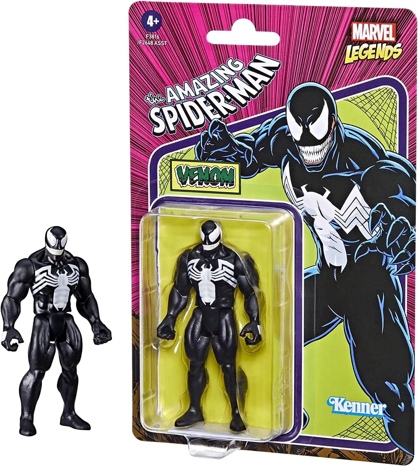 Marvel Legends Series 3.75-inch Retro 375 Collection Venom Action Figure Toy