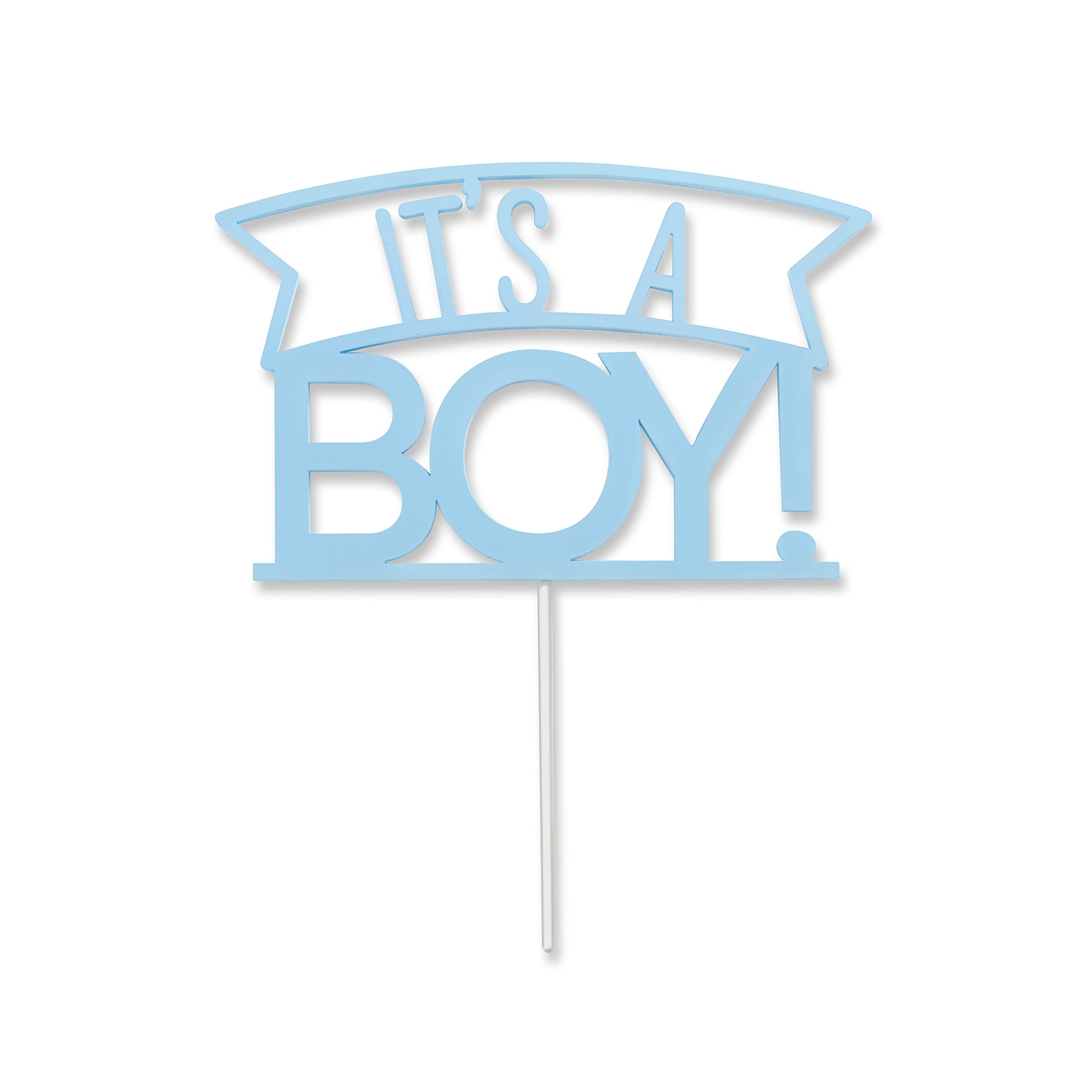 Kate Aspen It's a Boy Acrylic Cake Topper, Blue