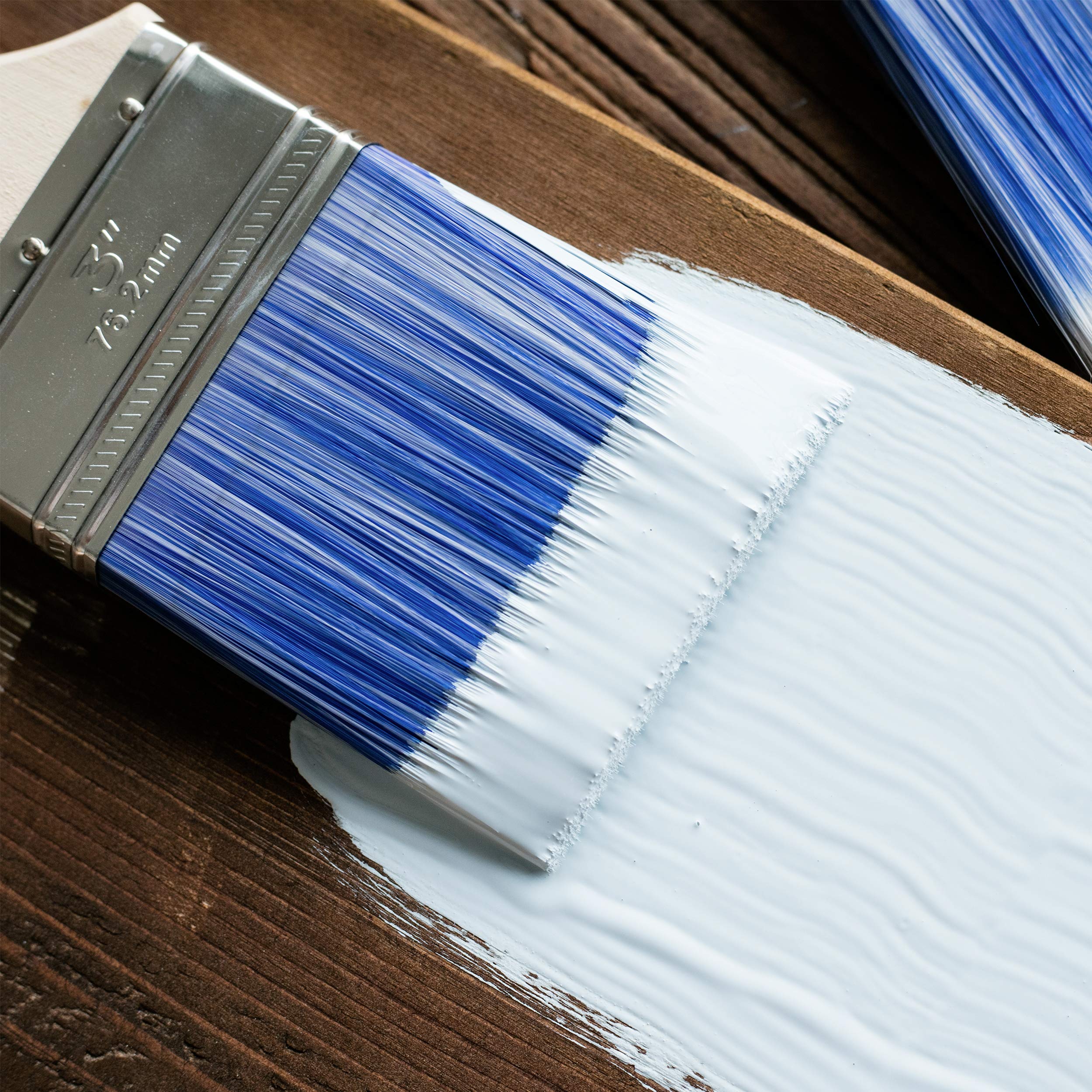 Bates Paint Brushes - 4 Pack, Wood Handle, Paint Brush, Paint Brushes Set, Professional Wall Brush Set, House Paint Brush, Trim Paint Brush, Sash Paint Brush